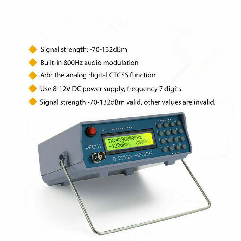 0.5Mhz-470Mhz RF Signal Generator Meter Tester For FM Radio Walkie ...