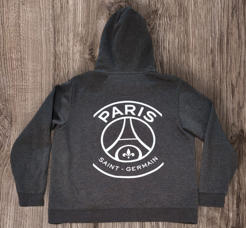 Paris Saint Germain PSG Hoodie Sweatshirt Men's XL Gray Fanatics Soccer ...
