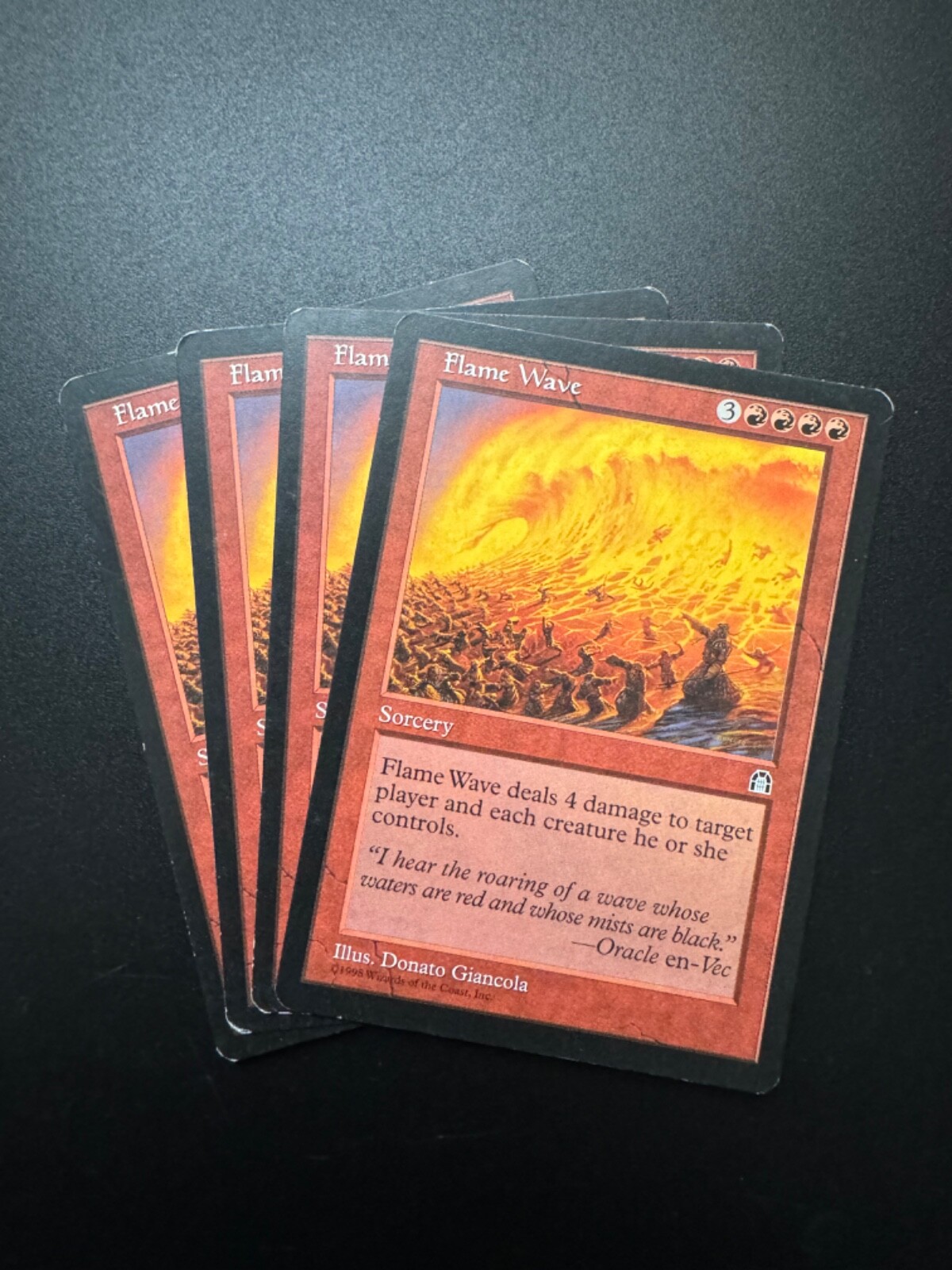 MTG Flame Wave x4 Playset - Stronghold - Light Play | eBay