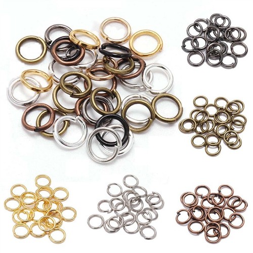 1000Pcs Strong Open Jump Rings Unsoldered Loop DIY Findings 4~8mm Pick ...