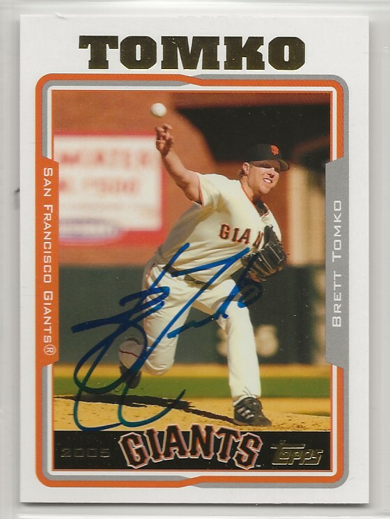 Brett Tomko signed 2005 Topps baseball autograph San Francisco Giants ...