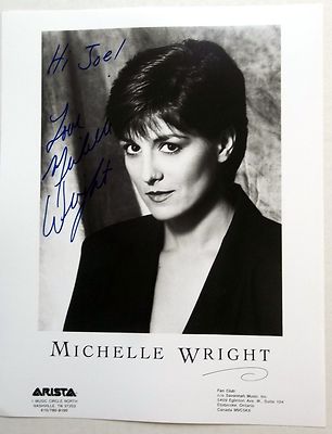 MICHELLE WRIGHT Autographed 8 x 10 promo PHOTO 90's Canadian COUNTRY ...