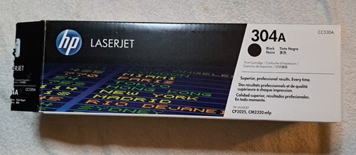 Genuine HP 304A Black Toner Cartridge (CC530A) • New Open Box | eBay