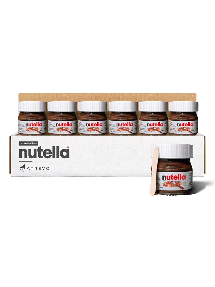 Mini Nutella Glass Jars Chocolate Hazelnut Spread 0.88 Oz (Pack of 7 ...