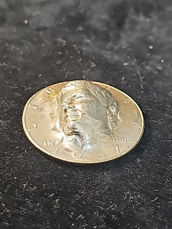 1967 Kennedy Half Dollar 3-D Pop-Out Repousse Coin 40% Silver | eBay
