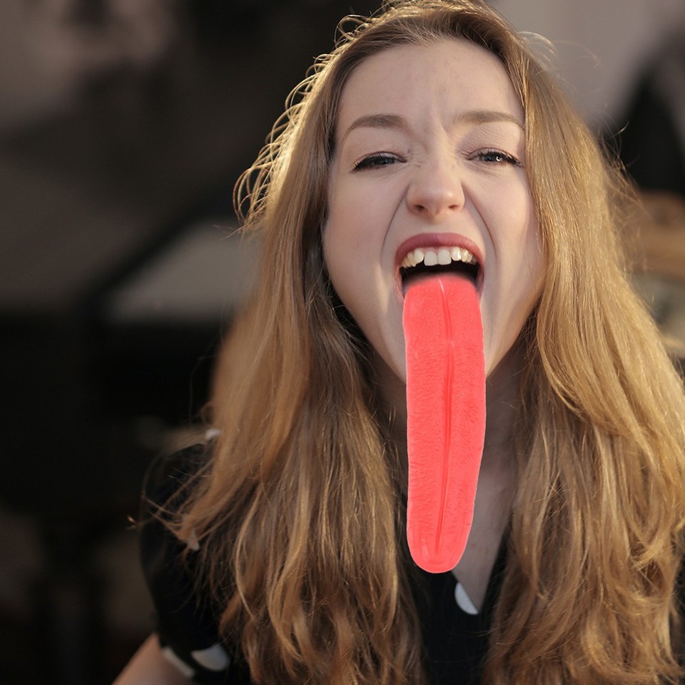 Long Tongue Props Lifelike Tongue Halloween Cosplay Prop Fake Stretchy ...