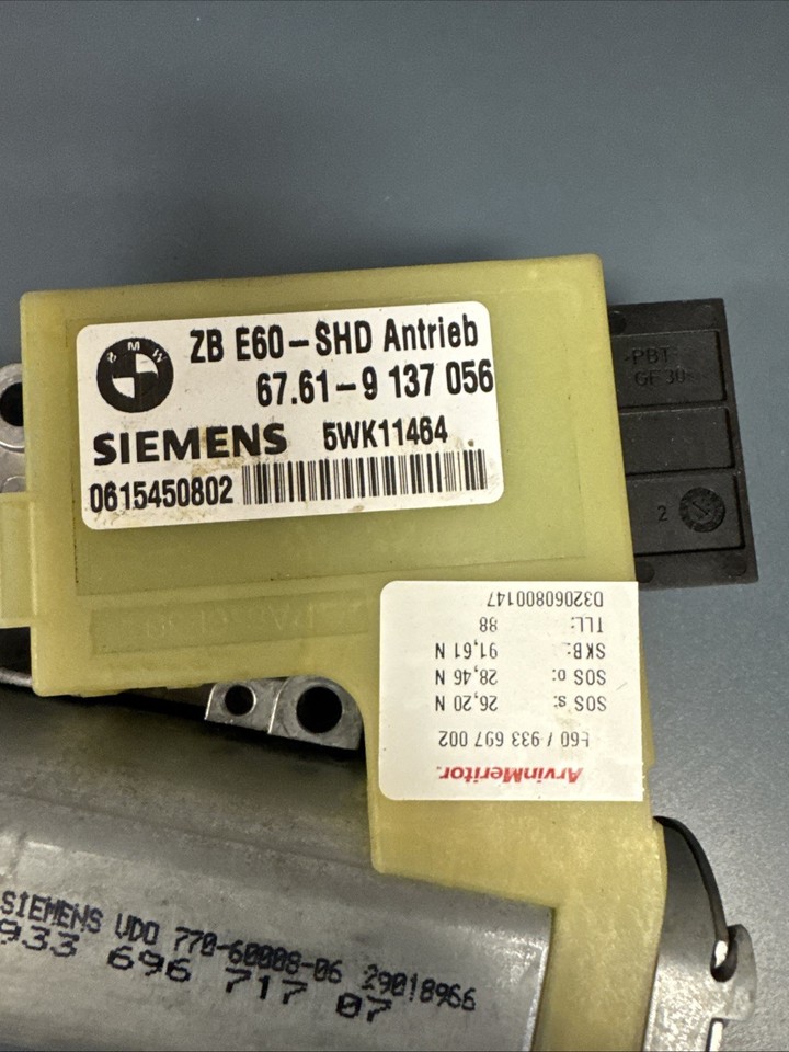 2004-2010 BMW 535i 528i E65 E66 E60 SUNROOF DRIVE MOTOR OEM 9137056 | eBay