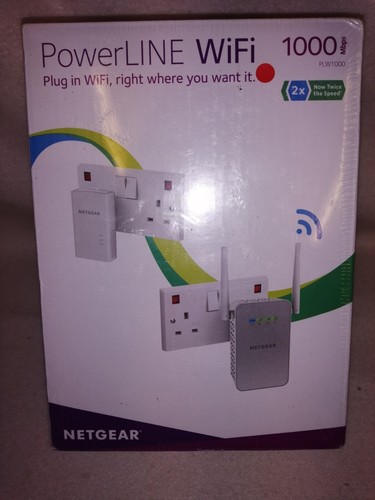 NETGEAR Plw1000 1000 Mbps Powerline Ethernet WiFi Adapter HomePlug ...