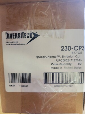 Diversitech Speedi Channel 230-CP3 3" Union Coupling Box of 10 | eBay