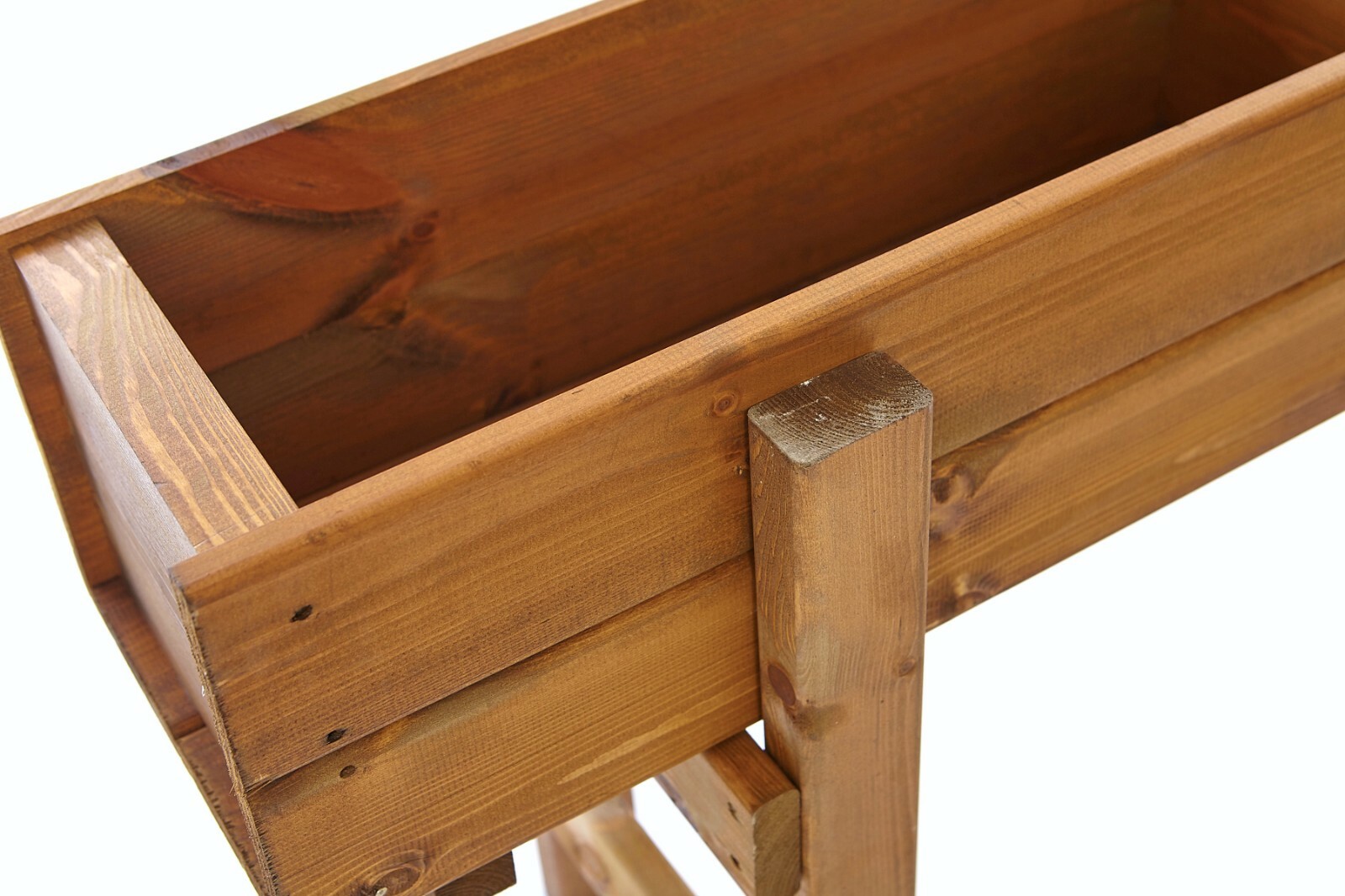 Large Raised Wooden Garden Trough Planter on Legs-Veg Herb Flower Stand ...