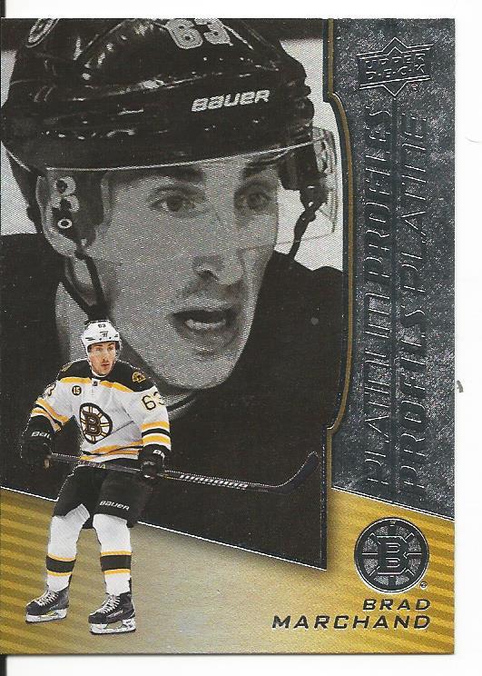2017-18 Brad Marchand Tim Hortons Canada Platinum Profiles Insert Card ...