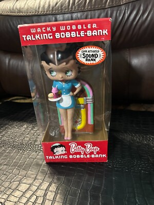2006 NRFB Betty Boop Wacky Wobbler "12 inch Talking Bobble-Bank" Funko ...