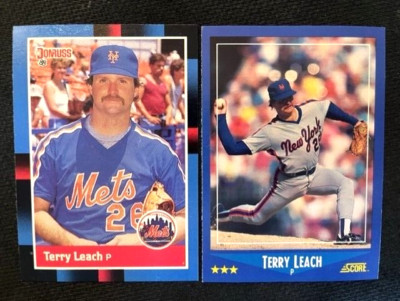 MLB - Terry Leach 1988 Donruss & 1988 Score Baseball - Mets | eBay