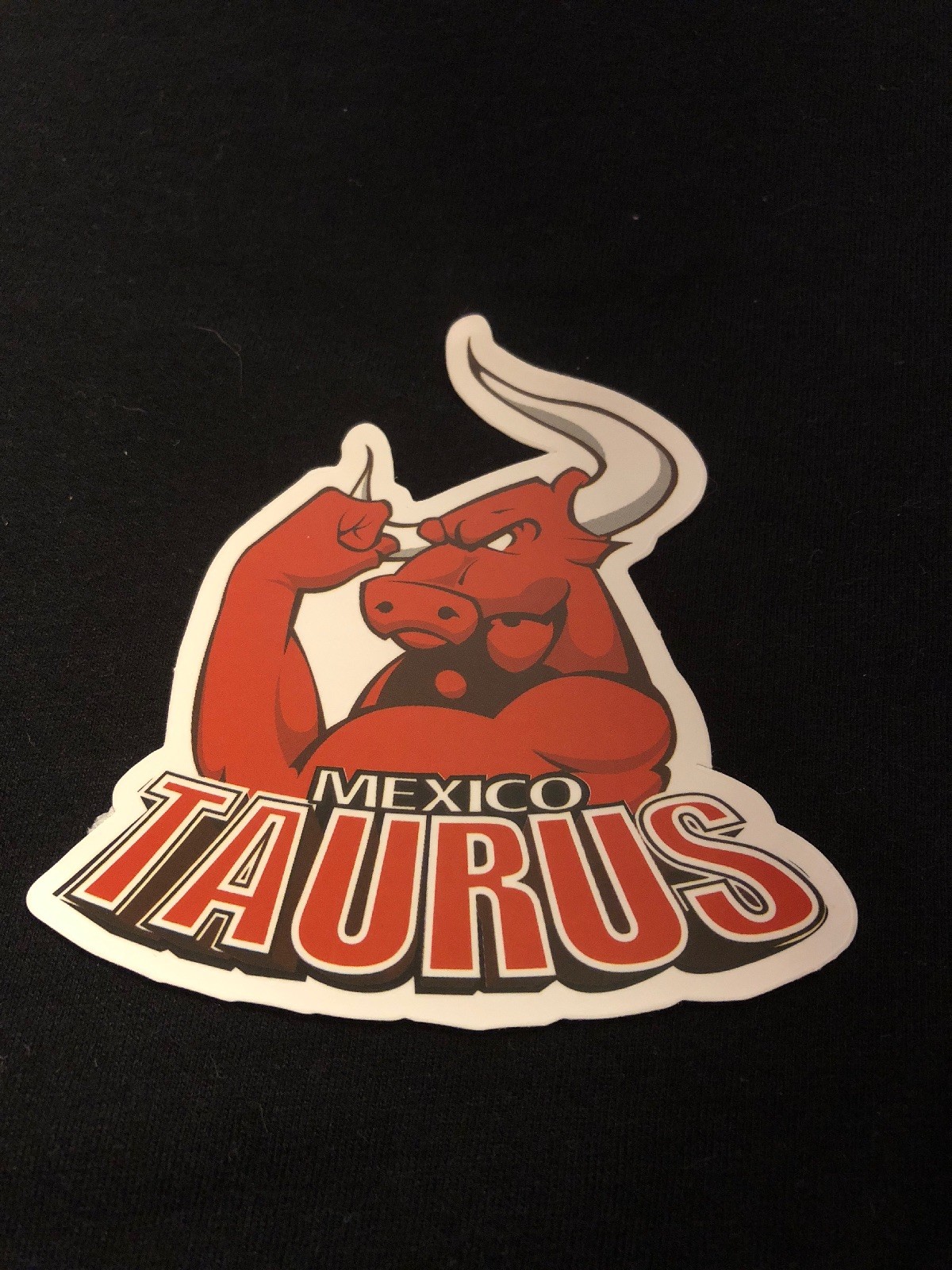 Mexico Taurus Cartoon Red Bull Vinyl Laptop/Skateboard Sticker 3" x 3 ...