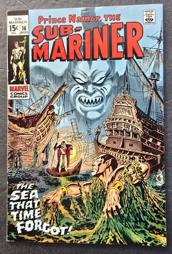SUB-MARINER #16 COMIC BOOK (MARVEL,1969) SILVER AGE - SUBSCRIPTION ...
