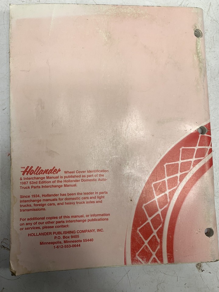 53rd Hollander wheel cover manual Book Guide | eBay