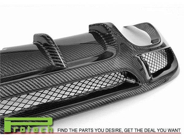 P Type Carbon Fiber Rear Bumper Diffuser Fits 2008-2013 BMW E82 135i w ...