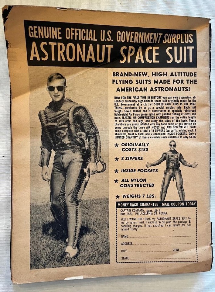 1962 SPACEMEN #4- WARREN HORROR SCI-FI MAGAZINE-BUSTER CRABBE- | eBay