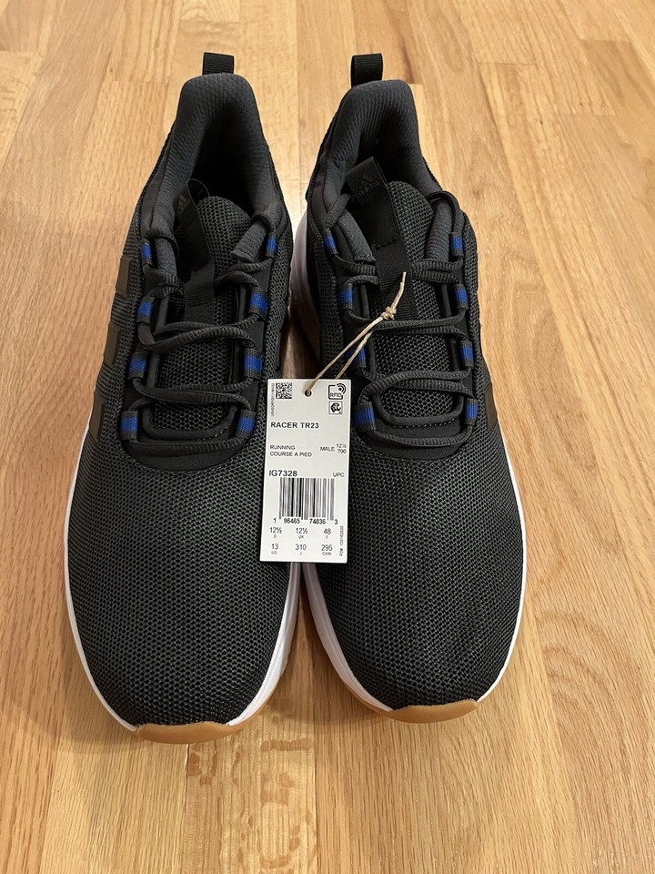 New Adidas Men’s Size 13 Racer TR23 Carbon & White Running Shoes IG7328 ...