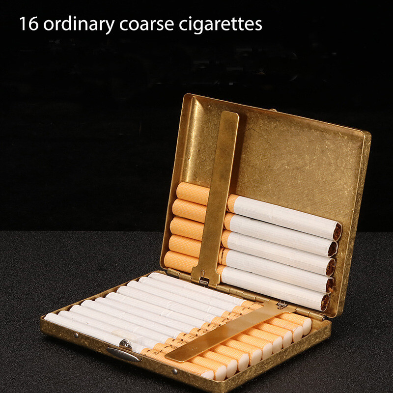 Vintage Metal Blue Pockets Cigarette Case Holder Wallet Storage Double ...