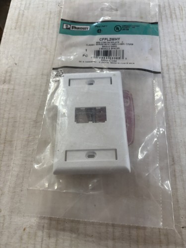 Panduit - CFPL2WHY - Mini-Com Faceplate C - Classic Single Gang 2 ...