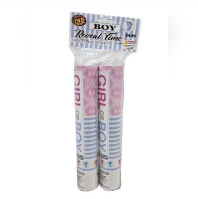 TNT Gender Reveal BOY Cannon Shoots Blue Confetti New | eBay