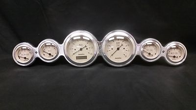 6 GAUGE STREET ROD HOT ROD UNIVERSAL DASH CLUSTER TAN | eBay