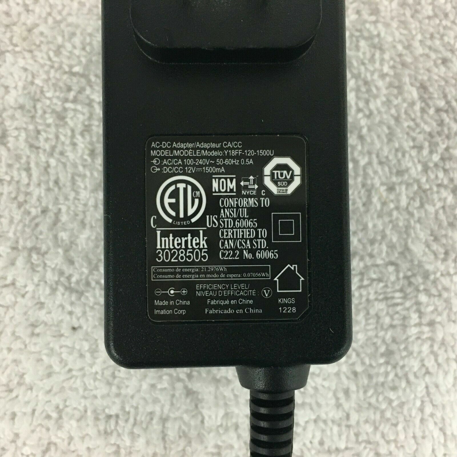 Intertek AC-DC Adapter Y18FF-120-1500U 12V 1500mA | eBay