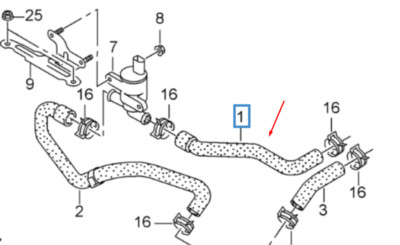 NEW AUDI A4 B8 COOLANT PIPE HOSE LHD 8K1819374E OEM | eBay