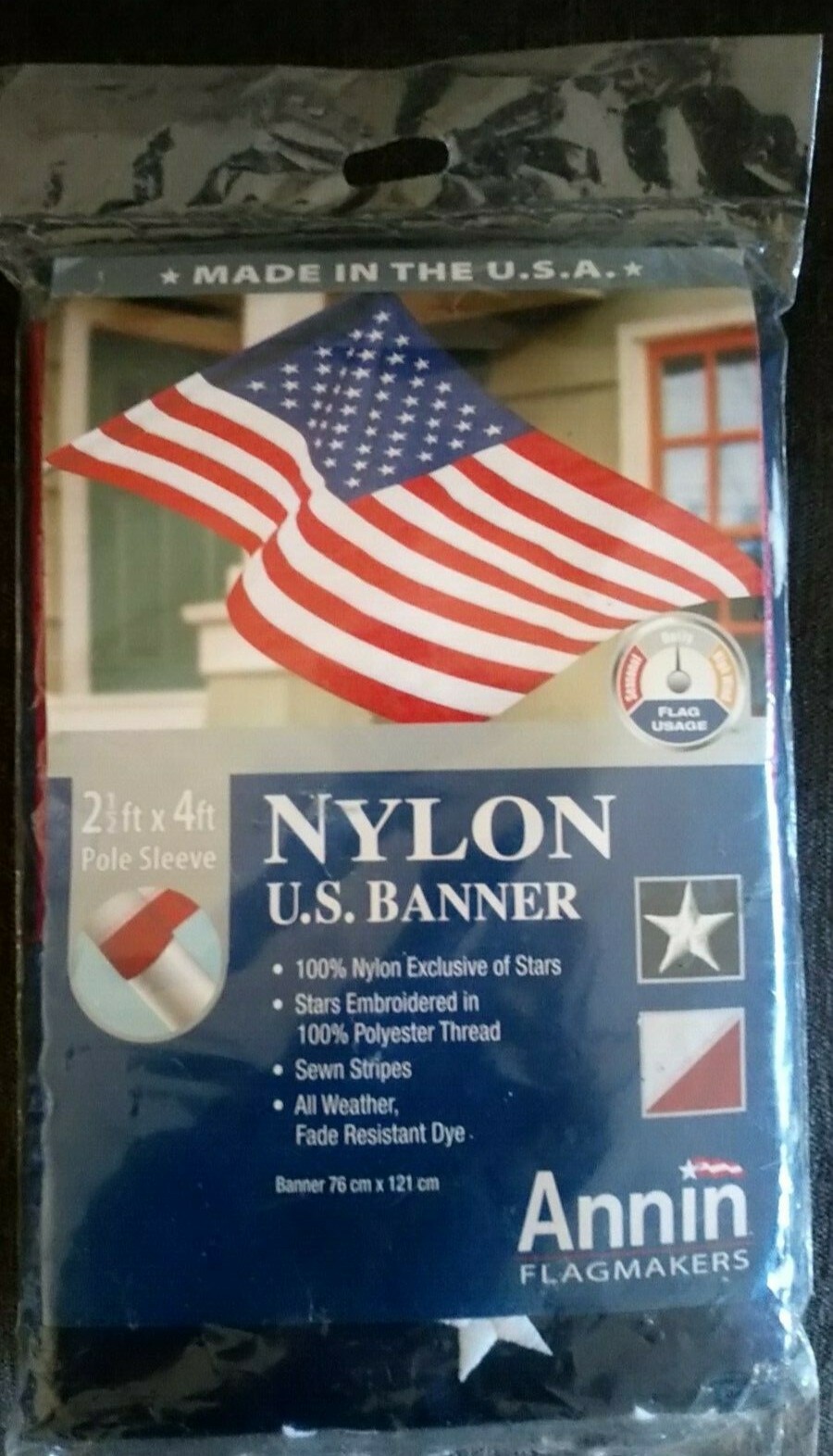 Annin Flagmakers Flag USA, NYLON 2-1/2 x 4ft | eBay