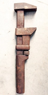 1900s BILLINGS ADJUSTABLE WRENCH, HARTFORD, CT, 12-1/2" LONG, OPENS to ...