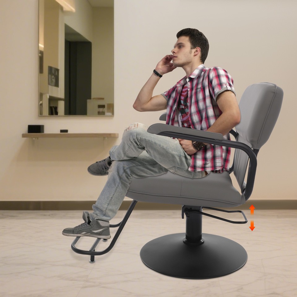 Barber Chair Load 250kg Salon Styling Chair 360° Swivel Barber Chair ...