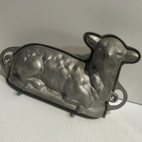 Vintage Antique Cast Iron Lamb Sheep Easter 2 Piece Mold Baking Cake ...