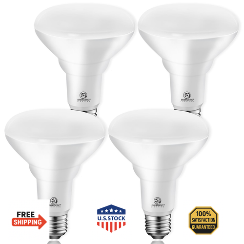 Energetic 4-Pack LED BR30 Recessed Light Bulbs, 1100 Lumens, 85W Eq ...