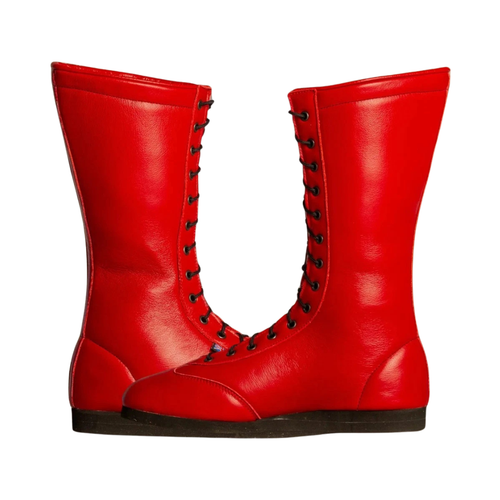 Leather Wrestling Shoes, Handmade Wrestling Long Boots, Men Pro ...