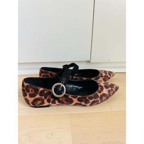 Nine West Womens Mary Jane Flats Size 8.5 Pointed Toe Leopard Animal Print brown | eBay