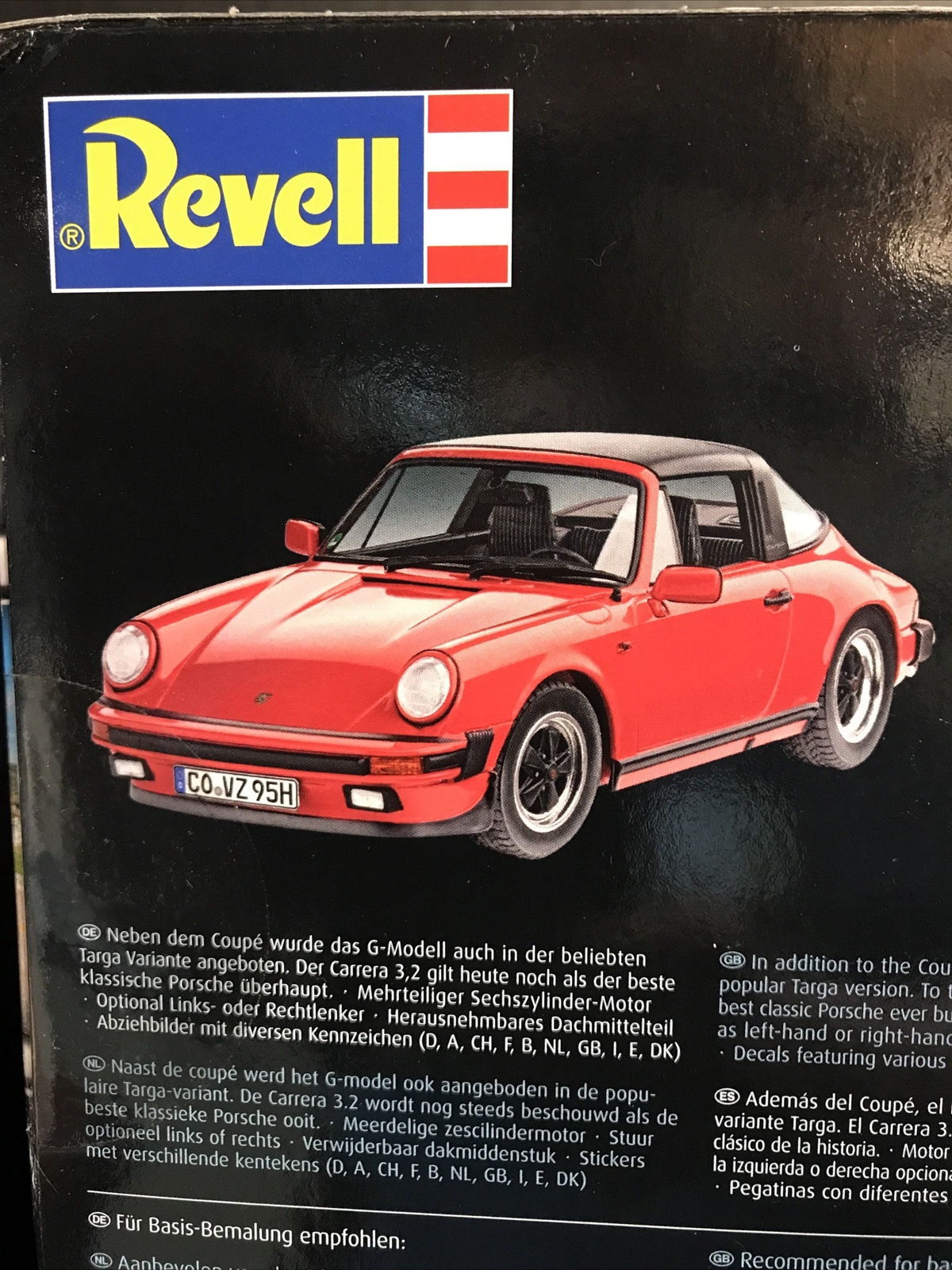 REVELL 07689 PORSCHE 911 CARRERA 3.2 TARGA MODEL KIT-NIB-1:24 SCALE | eBay