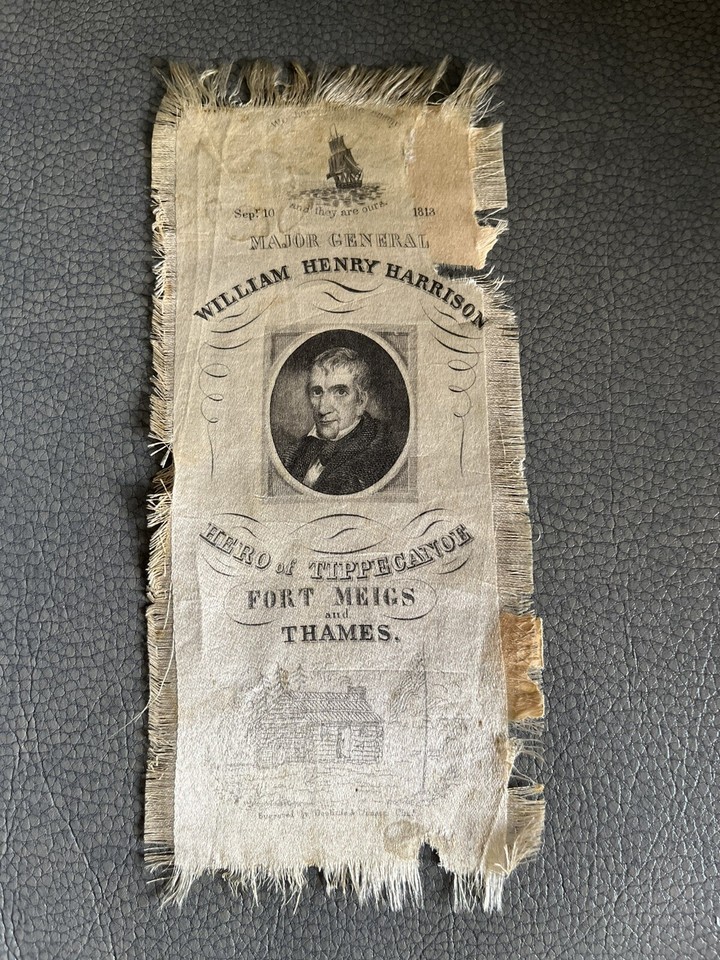 WILLIAM HENRY HARRISON 1840 Presidential Campaign Ribbon | eBay