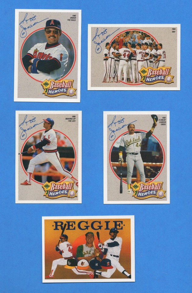 1990 Upper Deck REGGIE JACKSON BASEBALL HEROES 10-Card Insert Set w ...