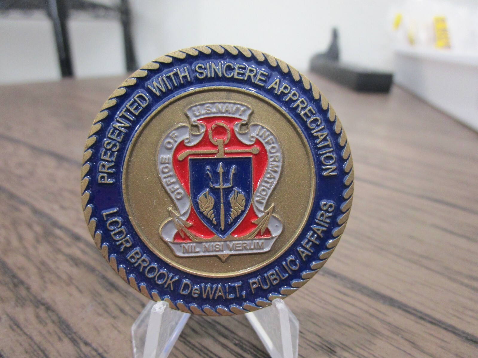 Office of United States Navy Information Commanders Challenge Coin ...