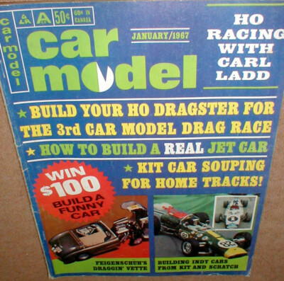 Car Model January 1967 Magazine Table Top Slot Car Racing Build a Real ...