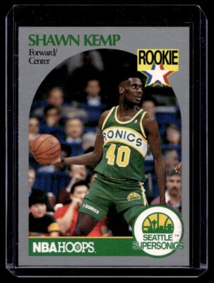 1990-91 Hoops Shawn Kemp Rookie Seattle SuperSonics #279 | eBay