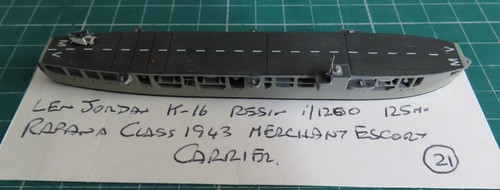 HMS Rapana Class Merchant Escort Carrier LJ K16 Scale 1/1200 1/1250 ...