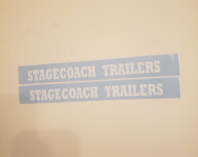 stagecoach TRAILERS Decals STICKER (Set of 2) WHITE 36" BEST USA | eBay