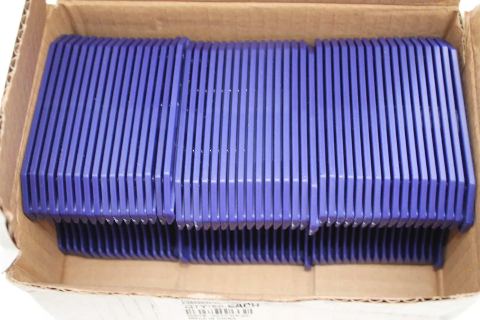 Rigid Plastic Horizontal Open Face ID Card Retainer Blue x50 2-1/8" x 3 ...