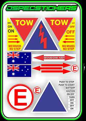 CAMS RACING STICKERS RACE CAR SAFETY DECAL EMERGENCY STOP BATTERY TOW ...