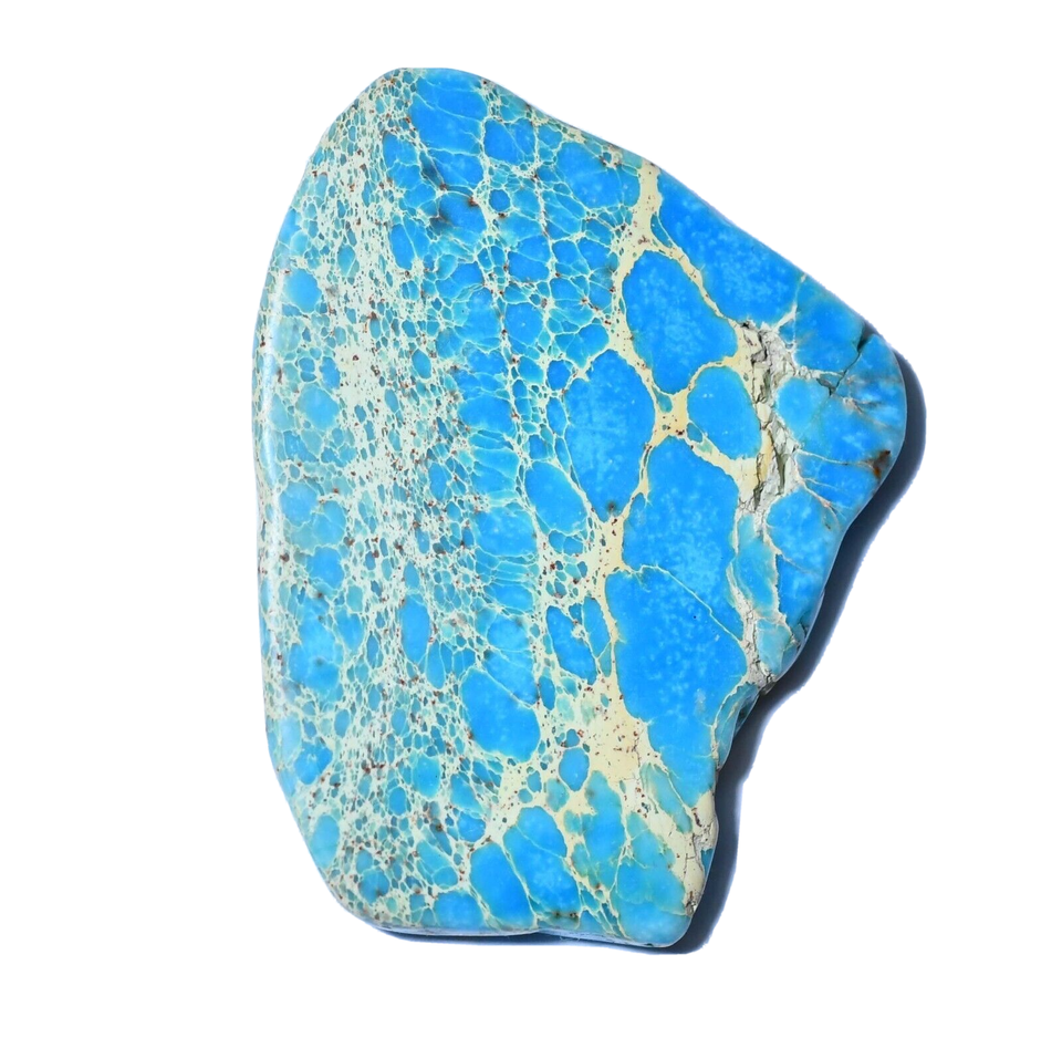 Natural Blue Ridge Turquoise 132.0 Ct Polished Slab Untreated Certified ...