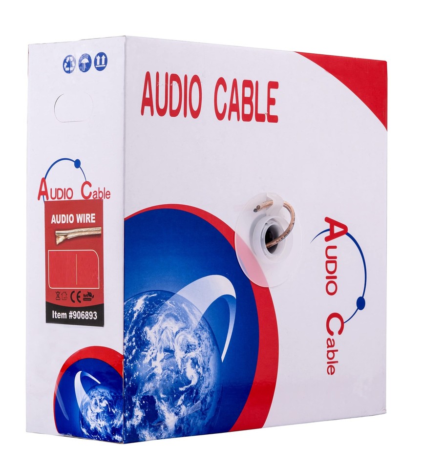 Cables Direct Online Speaker Wire 12 Gauge 12/2 100FT, Transparent ...