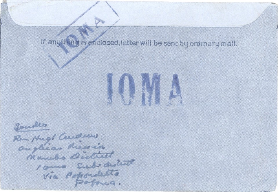 Papua New Guinea 1959 IOMA Aerogramme To USA With Original Letter ...