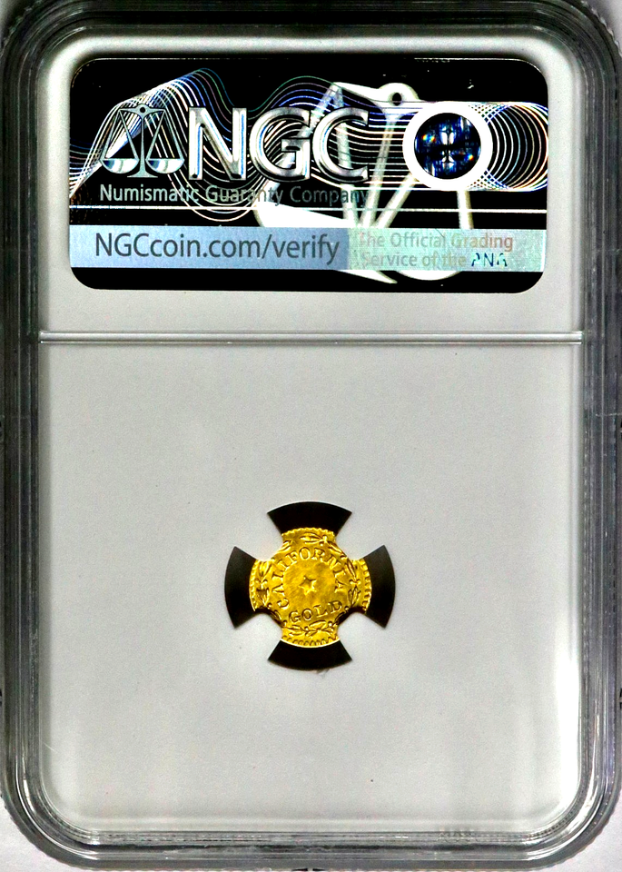 1854 California Gold Indian Head - Wreath Round Token - NGC MS 63 C1069 ...